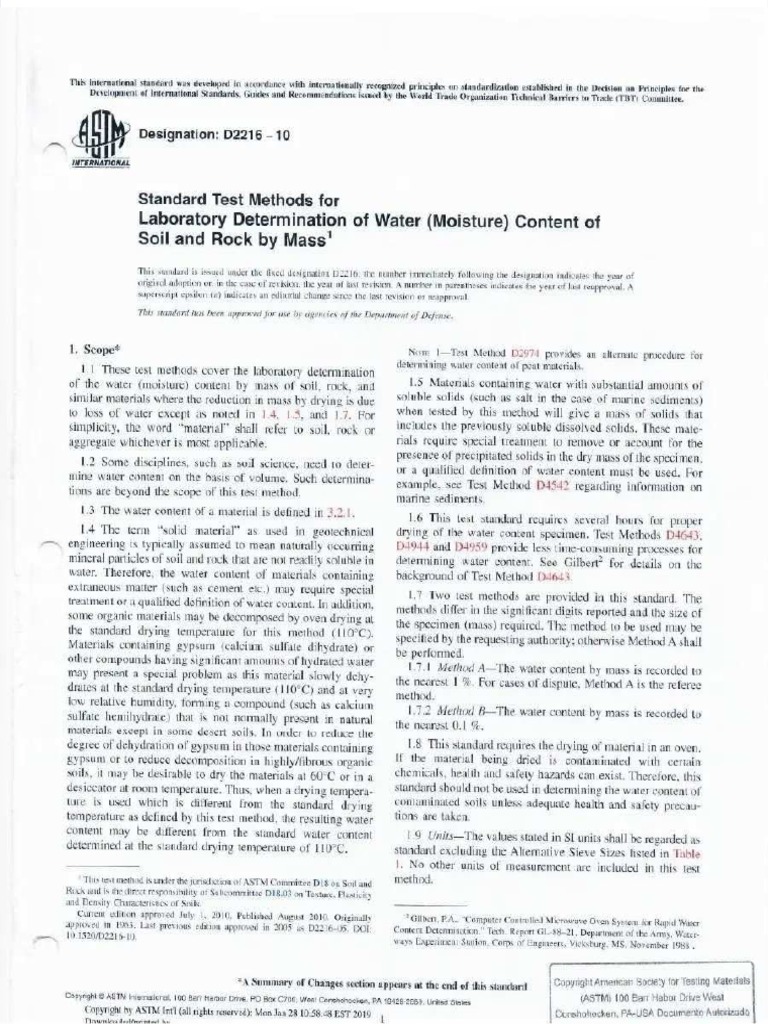 PDF Astm d2216 10 - Compress | PDF