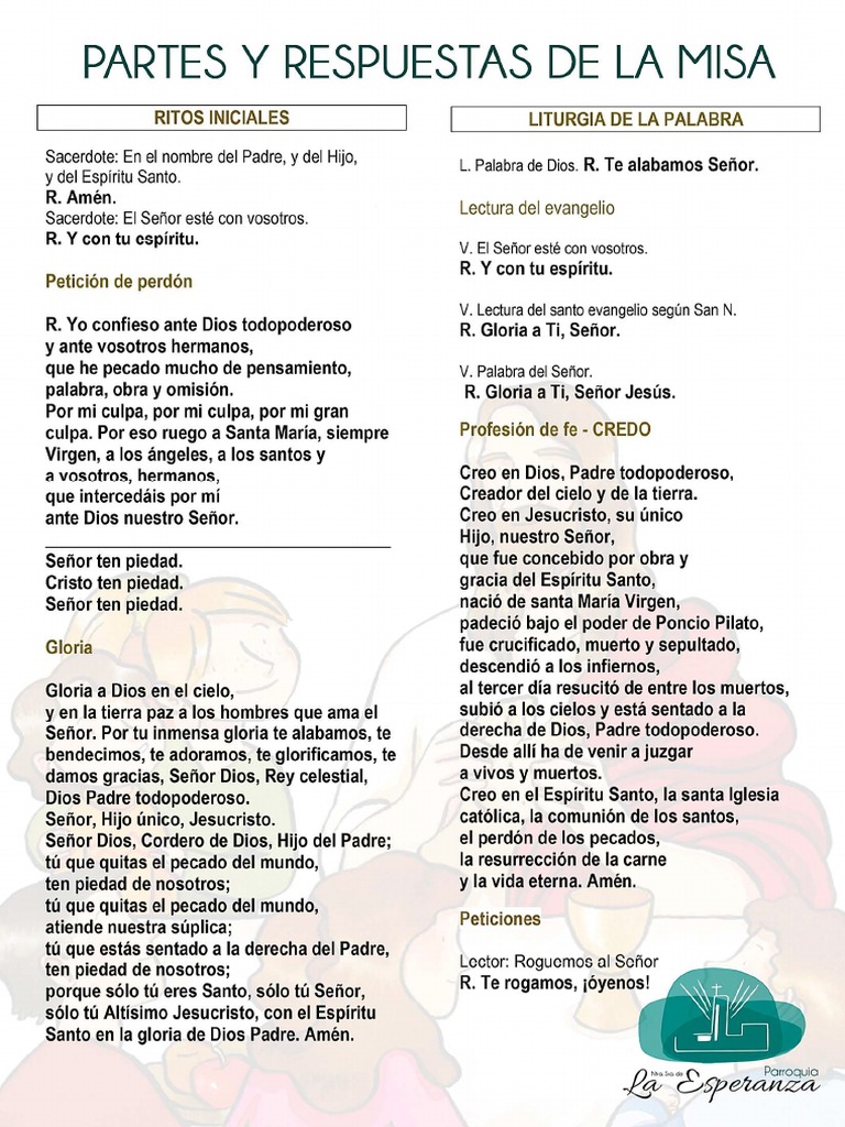Partes y Respuestas de La Misa | PDF Partes y Respuestas de La Misa | PDF