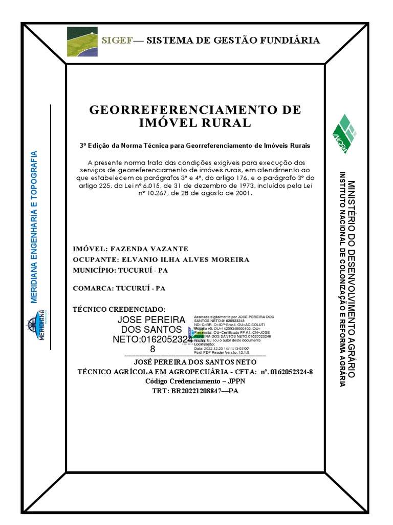 Sigef: - Sistema de Gestão Fundiária | PDF | Rede de computadores ...