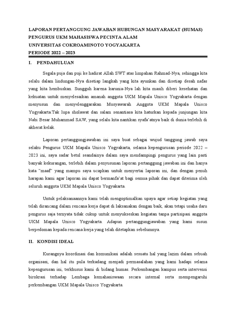 LPJ Humas 2022 - 2023 | PDF