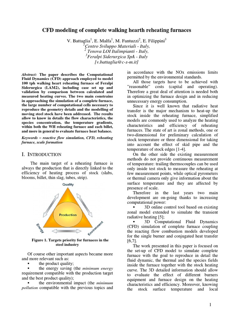 CFD Modeling of Complete Walking Hearth Reheating Furnaces | PDF | Computational Fluid Dynamics ...