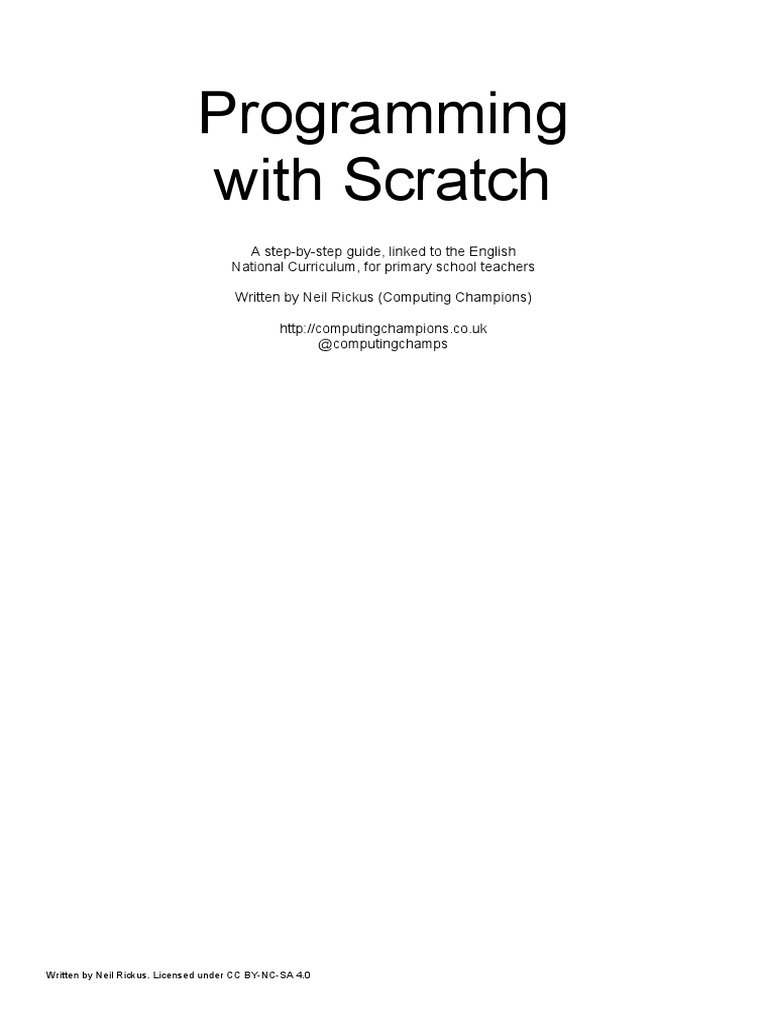 Scratch Programming Pdf Tutorial285 Pdf Scratch Programming Language Algorithms 0523