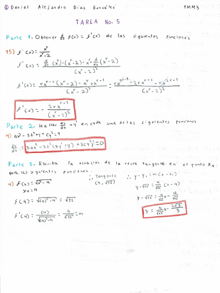 Tarea 5 Calculo | PDF