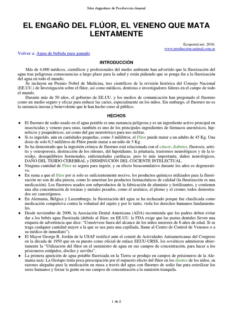 230-Enganio Del Fluor | PDF | Flúor | Fluoruro 230-Enganio Del Fluor | PDF | Flúor | Fluoruro
