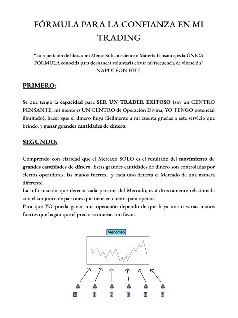 Fórmula Confianza en Mi Trading | PDF | Pensamiento | Estadísticas