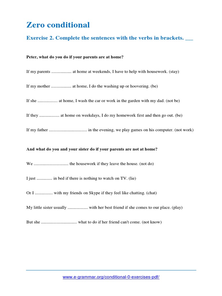 Zero Conditional Exercise 2 | PDF