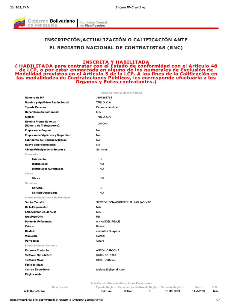 Sistema RNC en Línea | PDF