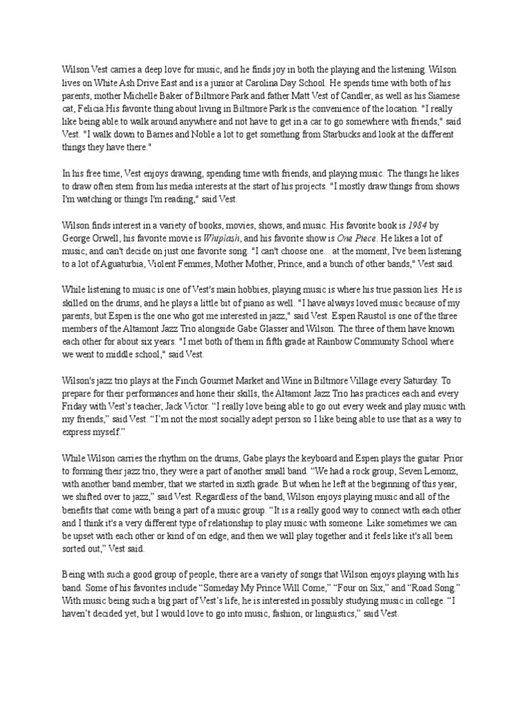 Young Achiever 3 - Wilson Baker | PDF | Jazz | Albums