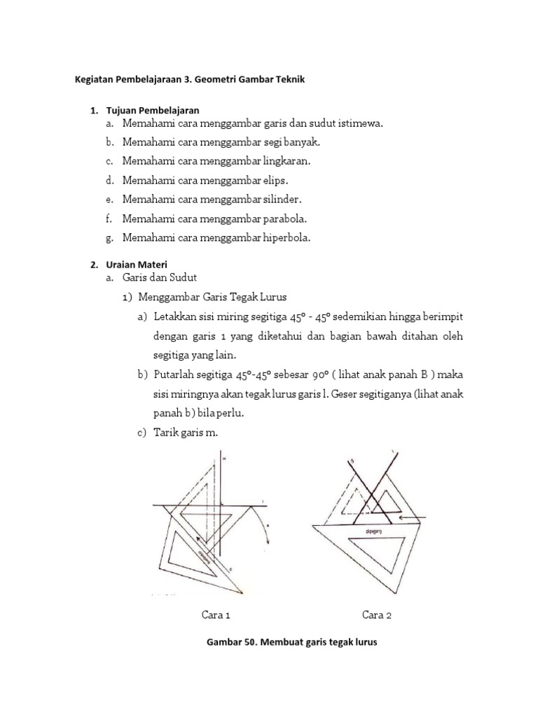 Teknik Menggambar Geometri Dasar | PDF