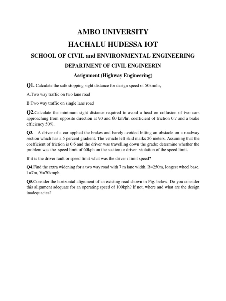 Assignment | PDF | Road Transport | Land Transport