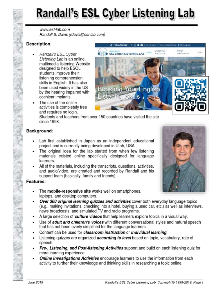 Esl Lab | PDF | English As A Second Or Foreign Language | Learning