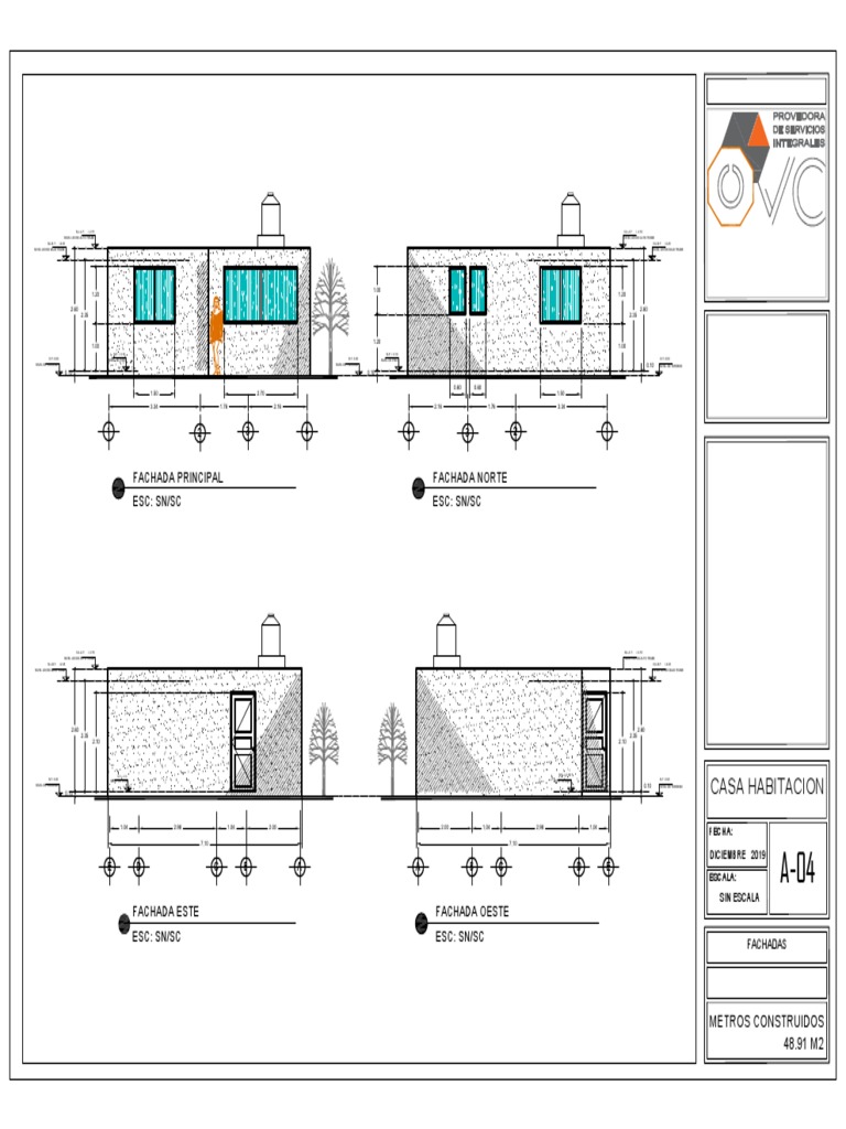 A-04 Plano Fachadas | PDF