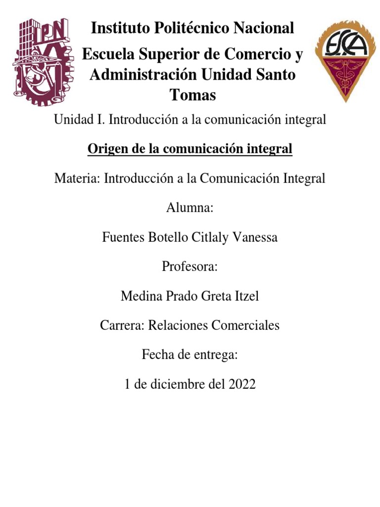 Unidad I. Act1. Orígenes de La Comunicación Integral | PDF | Marca | Publicidad