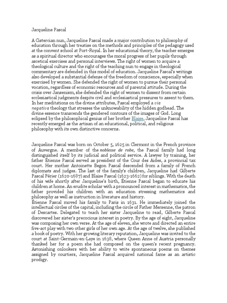 Jacqueline Pascal | PDF