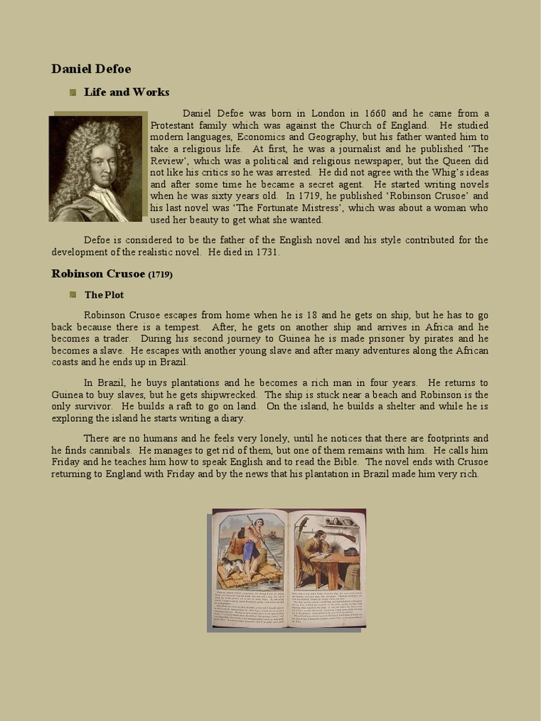 Daniel Defoe: The Life and Works of the Father of the English Novel | PDF