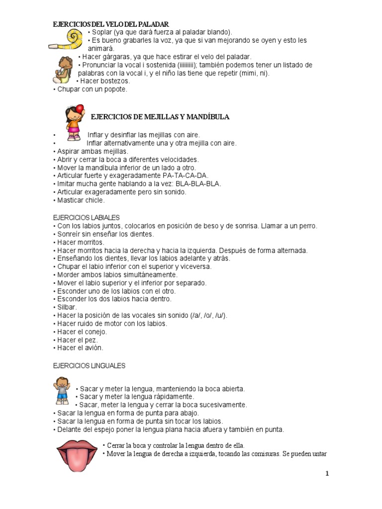 Ejercicios Del Velo Del Paladar | PDF | Boca | Fisiologia Animal