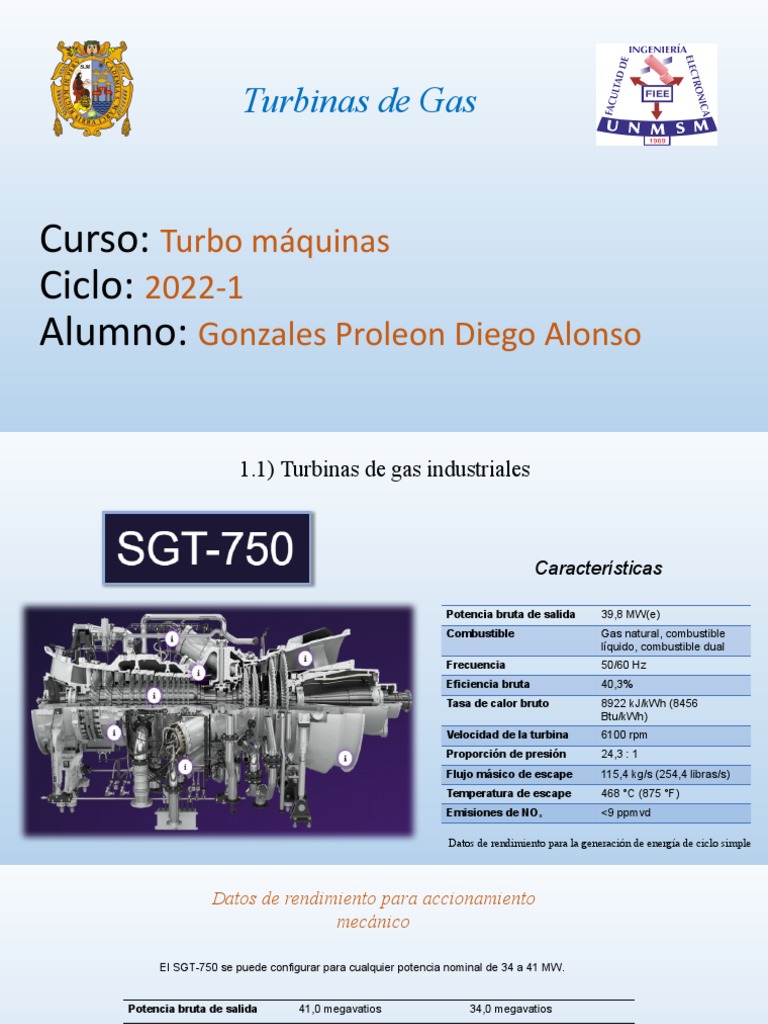 Rendimiento de Turbinas de Gas SGT-750 | PDF | Poder (Física ...