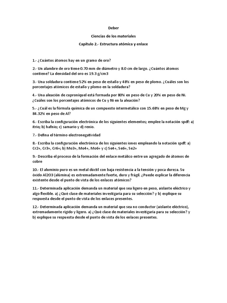 Deber Capitulo 2 | PDF