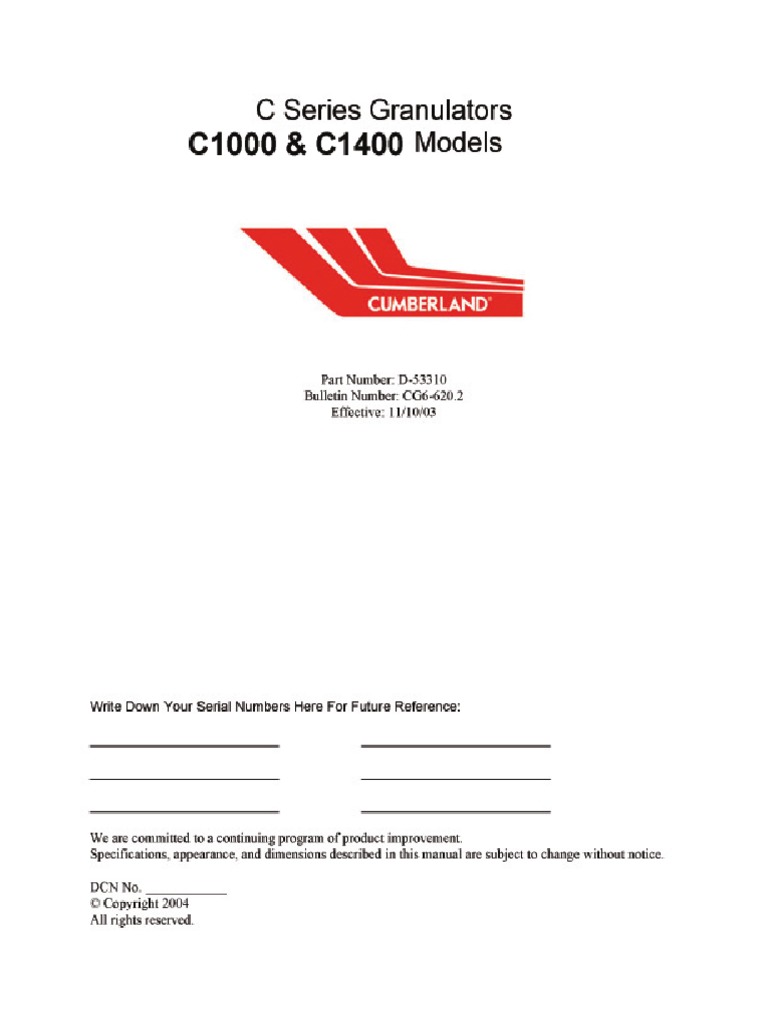 C Series 1000 1400 Manual | PDF | Electric Motor | Safety