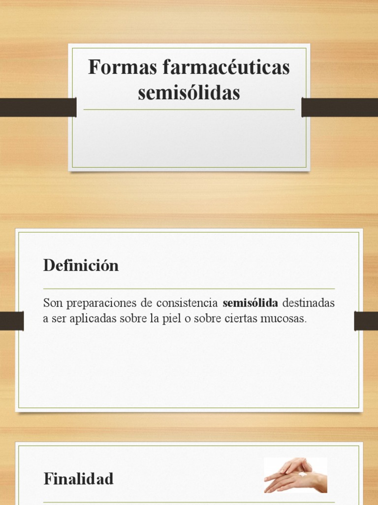 Formas Farmaceuticas Semisolidas | PDF | Medicamentos con receta ...