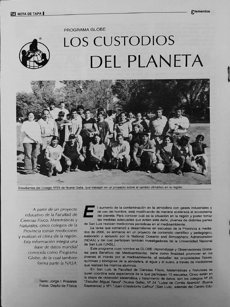 Programa Globe: Los Custodios Del Planeta | PDF