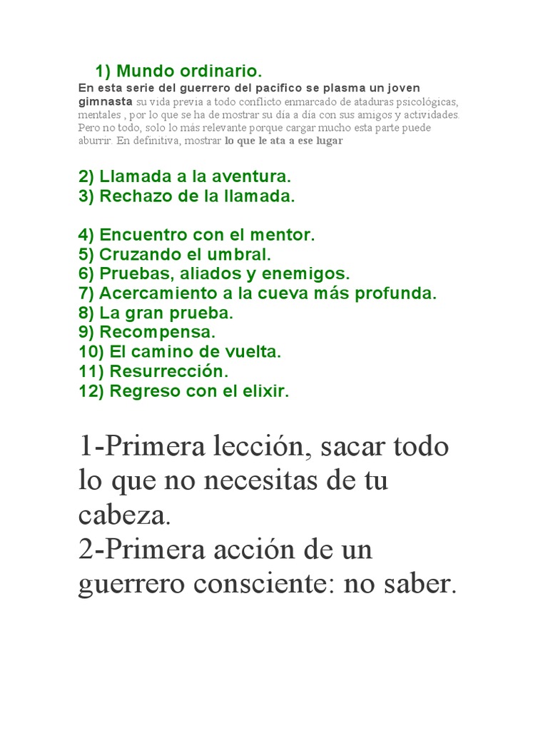 Lecciones de vida de un guerrero | PDF | Amor