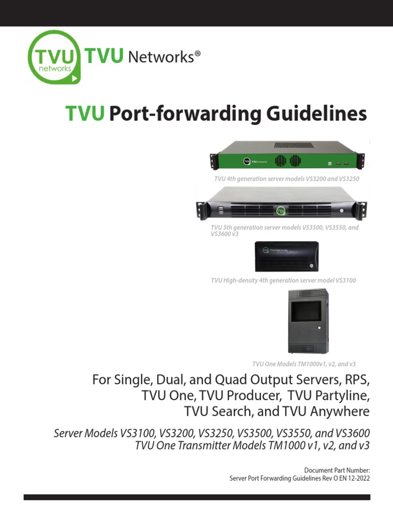 Server Port Forwarding Guidelines Rev O EN 12-2022 | PDF | Port (Computer Networking ...