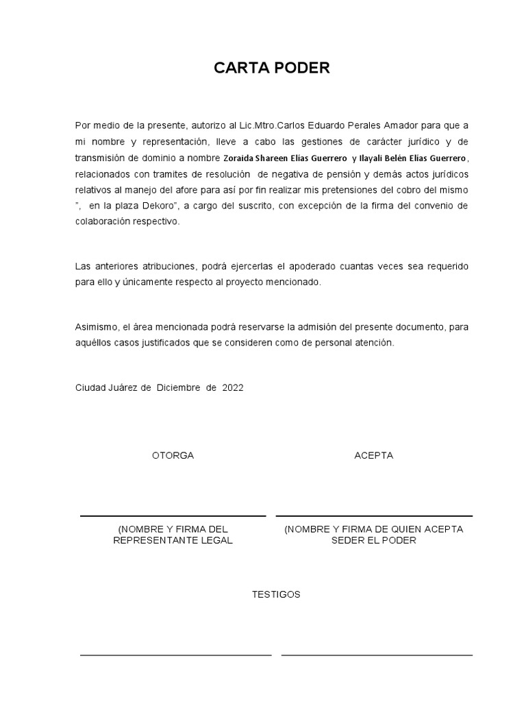 Carta Poder | PDF