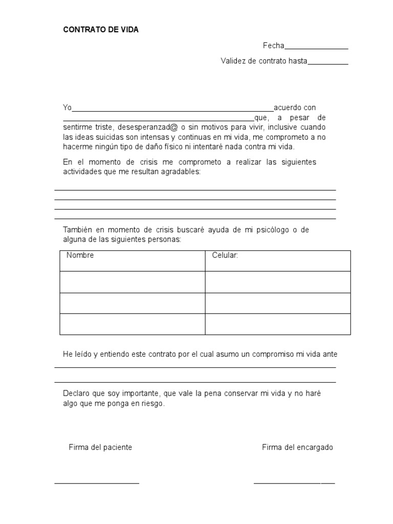 Contrato de Vida | PDF | Estilo de vida