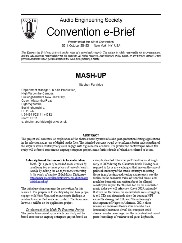 Aes Mashup | PDF | Prototype | Computing