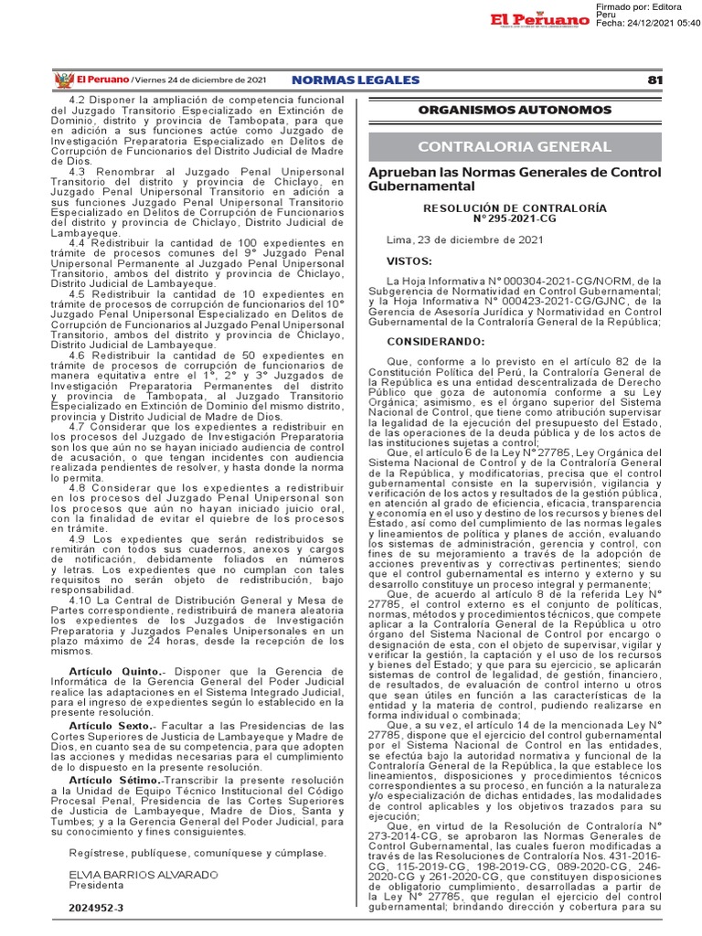 Normas de control gubernamental | PDF | Calidad (comercial) | Planificación