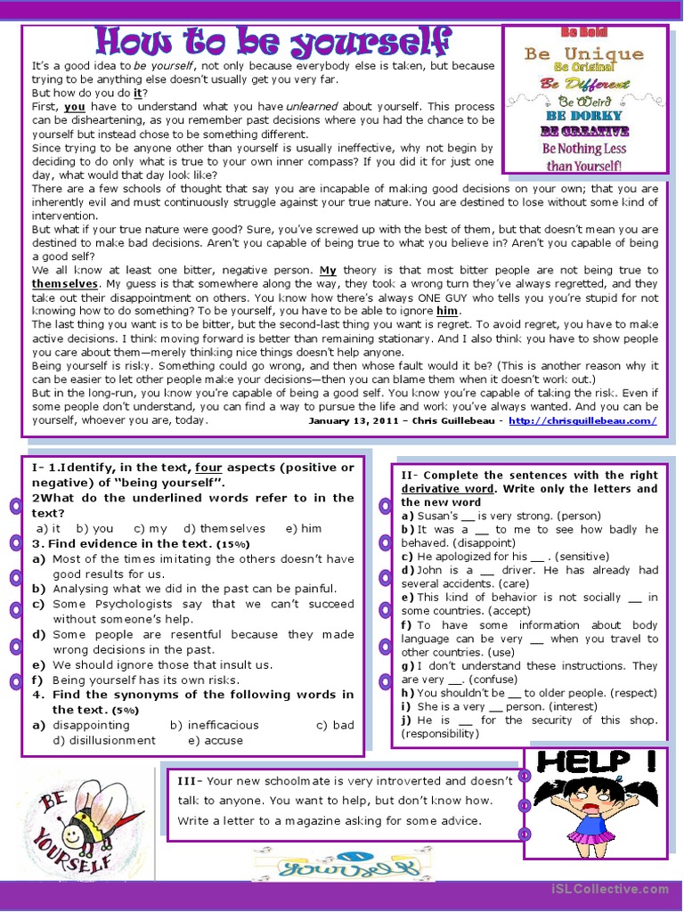 How To Be Yourself | PDF | Cognition | Cognitive Science