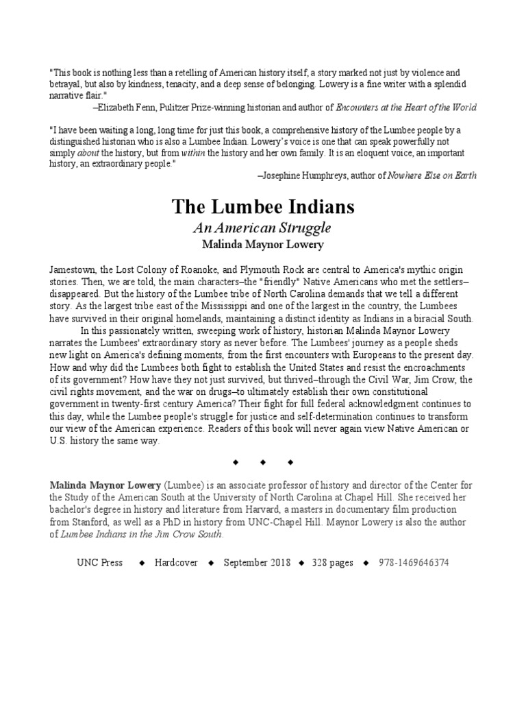 Lumbee Indians Summary | Download Free PDF | Native Americans In The ...