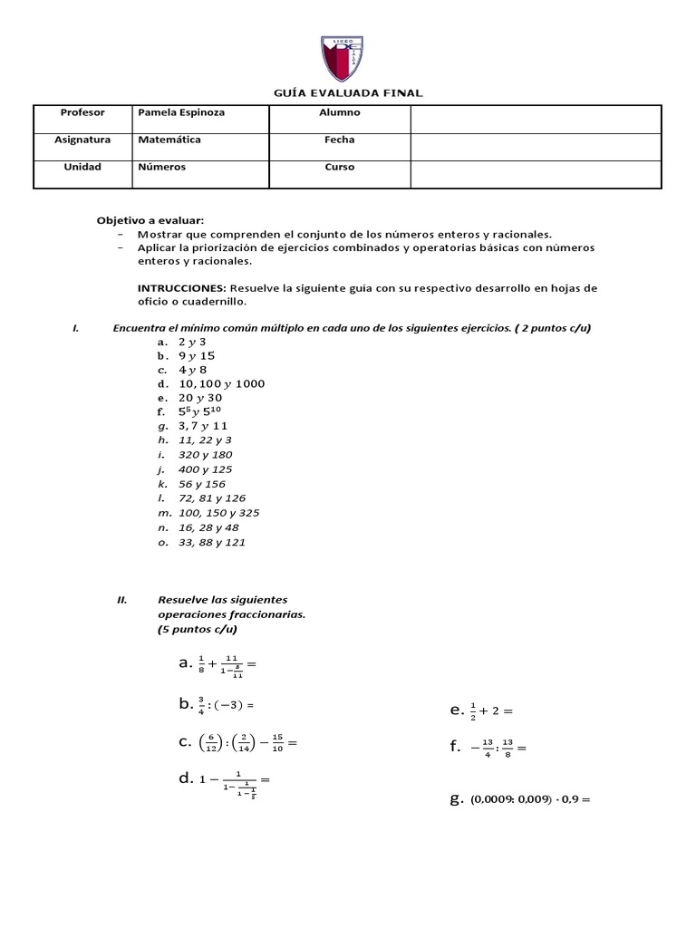 Guia Evaluada Octavo | PDF
