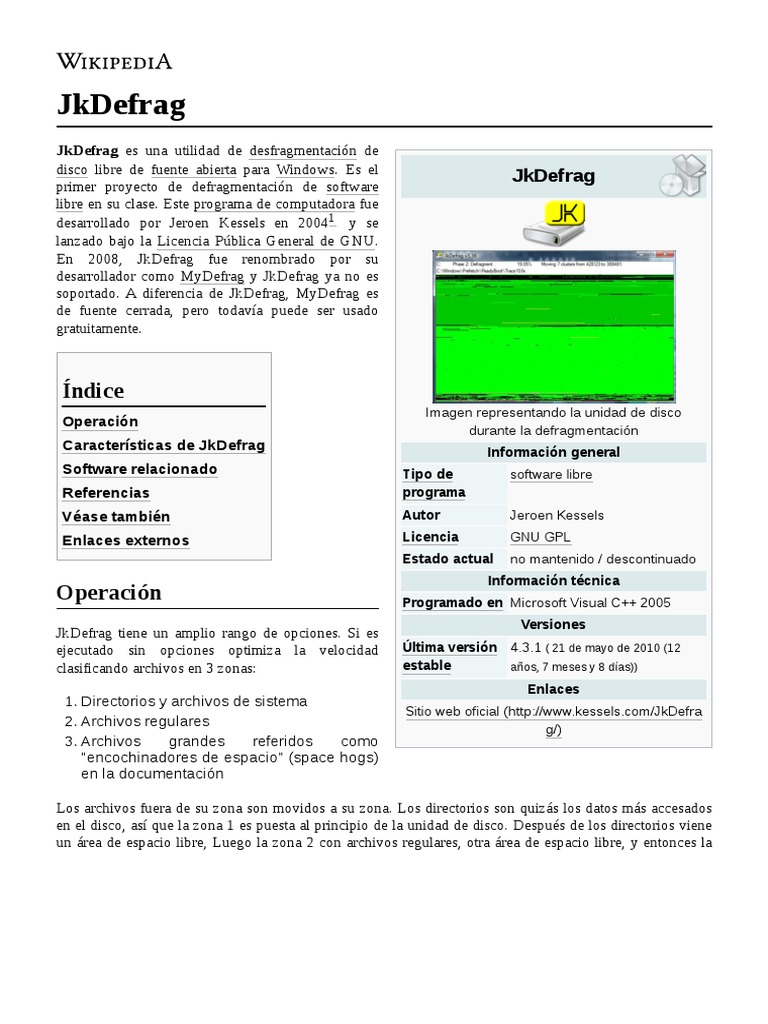 JK Defrag | PDF | Archivo de computadora | Software utilitario