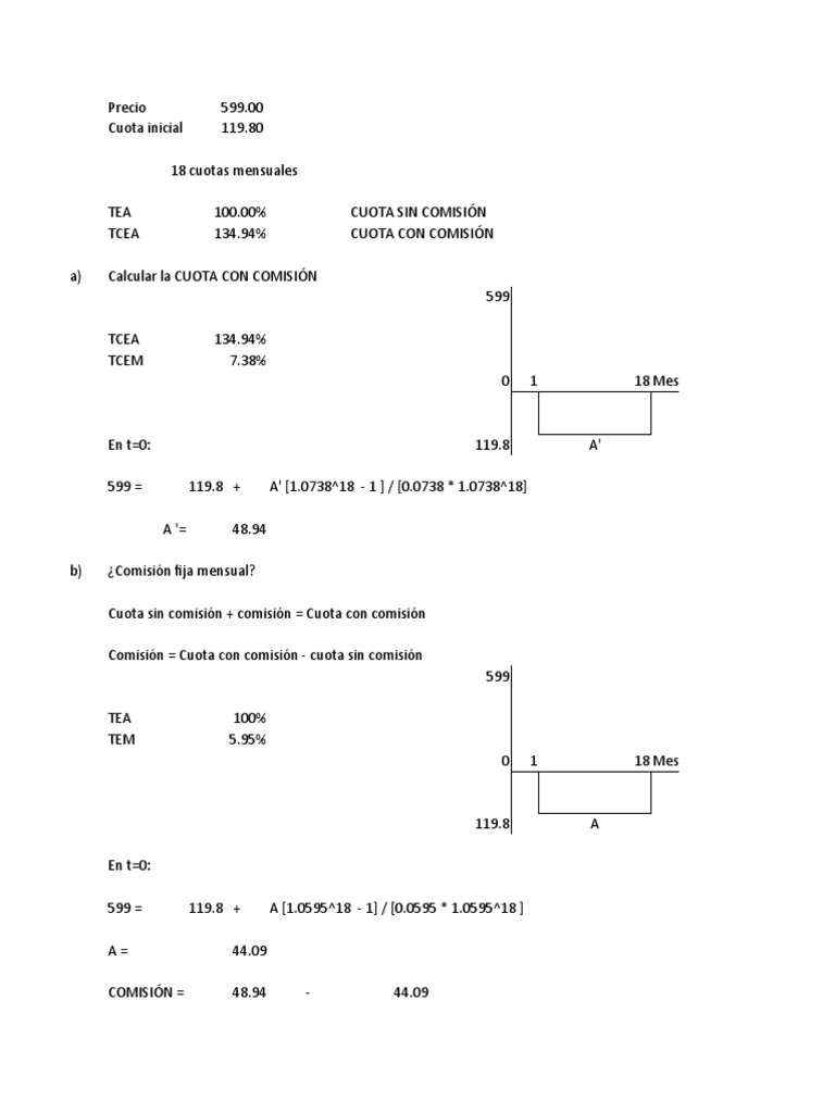 Tcea Ejercicios | PDF
