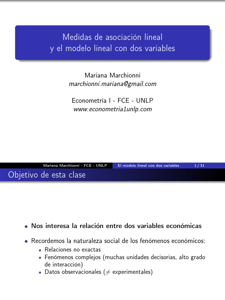 Análisis De La Relación Entre Variables Económicas A Través De Medidas