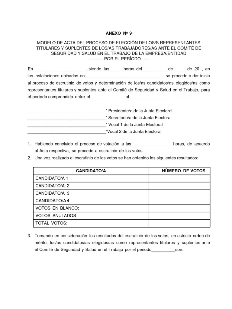 Anexo 9. RM 245-2021-TR. CSST | PDF | Elecciones | Gobierno