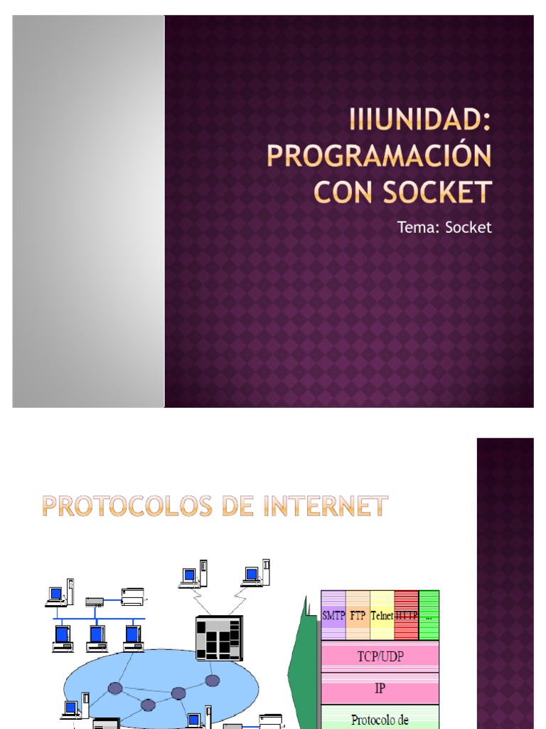 Fundamentos de Socket | PDF | Zócalo de red | Protocolo de Control de ...