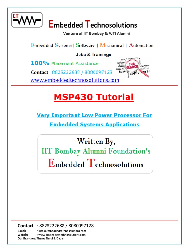 MSP430 Tutorial | PDF | Microcontroller | Embedded System