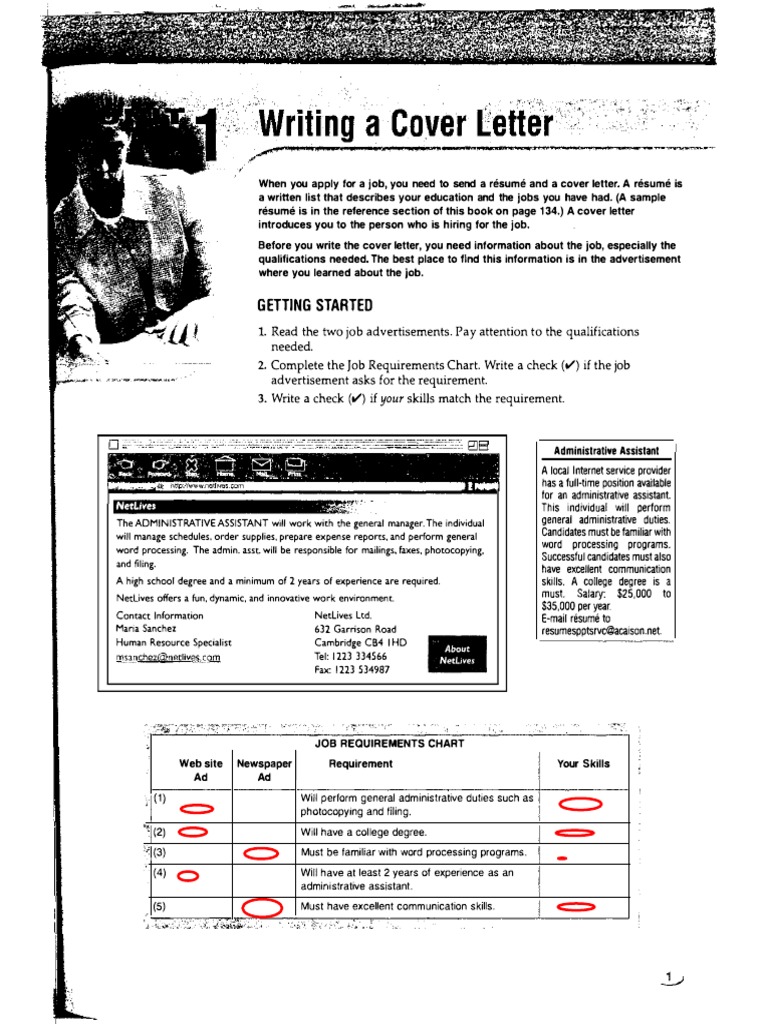 Writing A Cover Letter | PDF