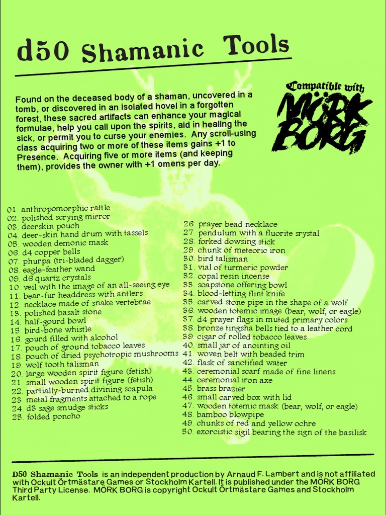 d50 Shamanic Tools | PDF