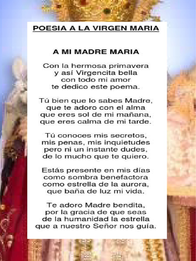 Poema A La Virgen | PDF