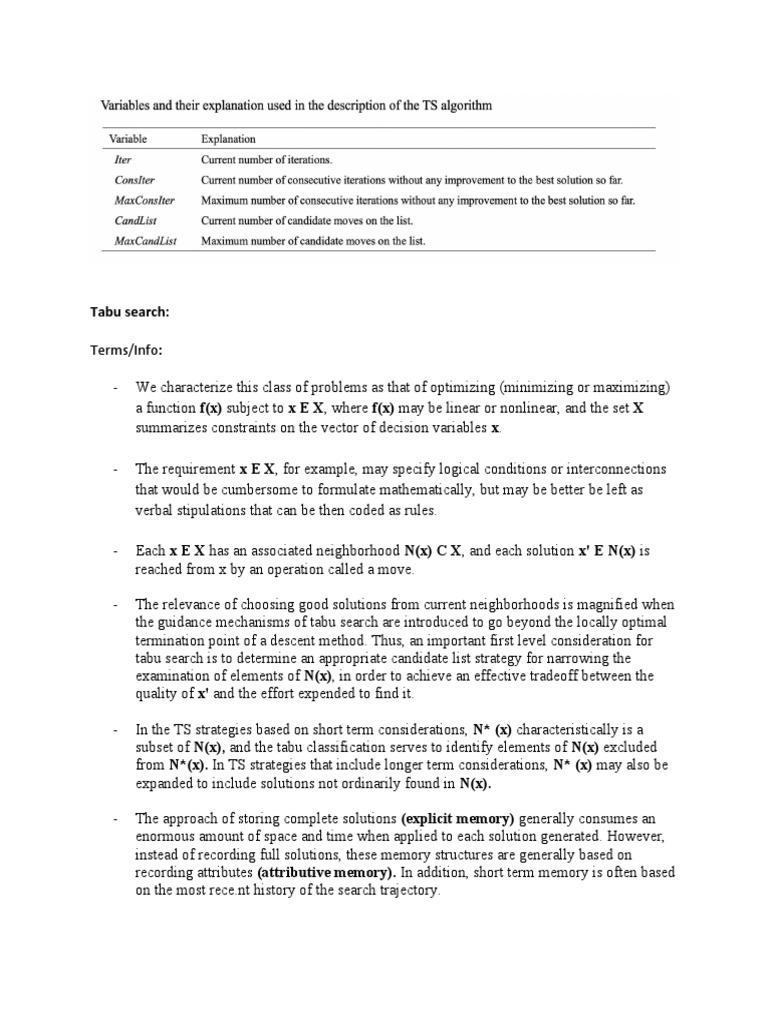 Tabu Search | PDF | Mathematical Optimization | Vertex (Graph Theory)