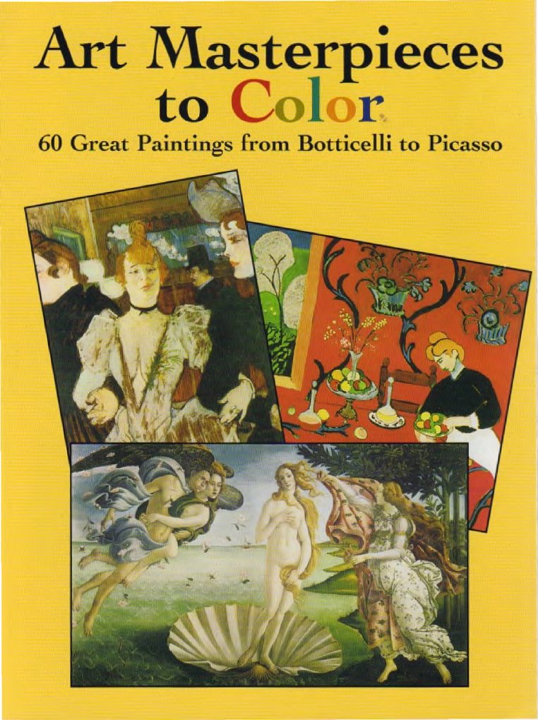 Art Masterpieces To Color 60 Great Paintings | PDF | Business