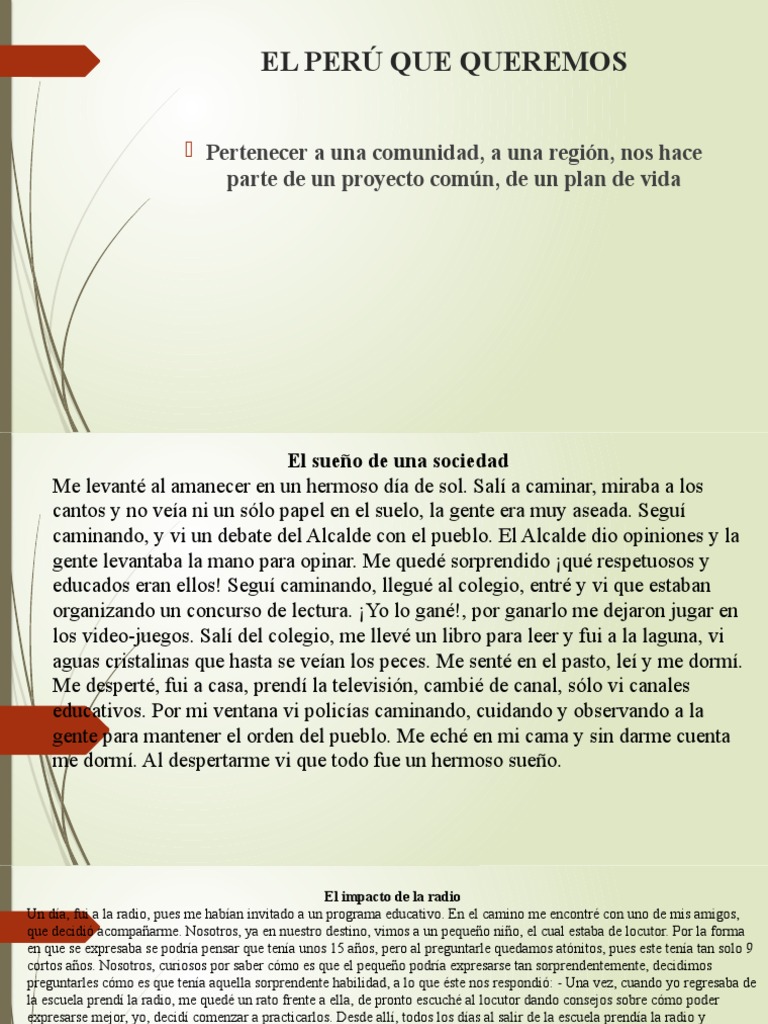 El Perú Que Queremos | PDF