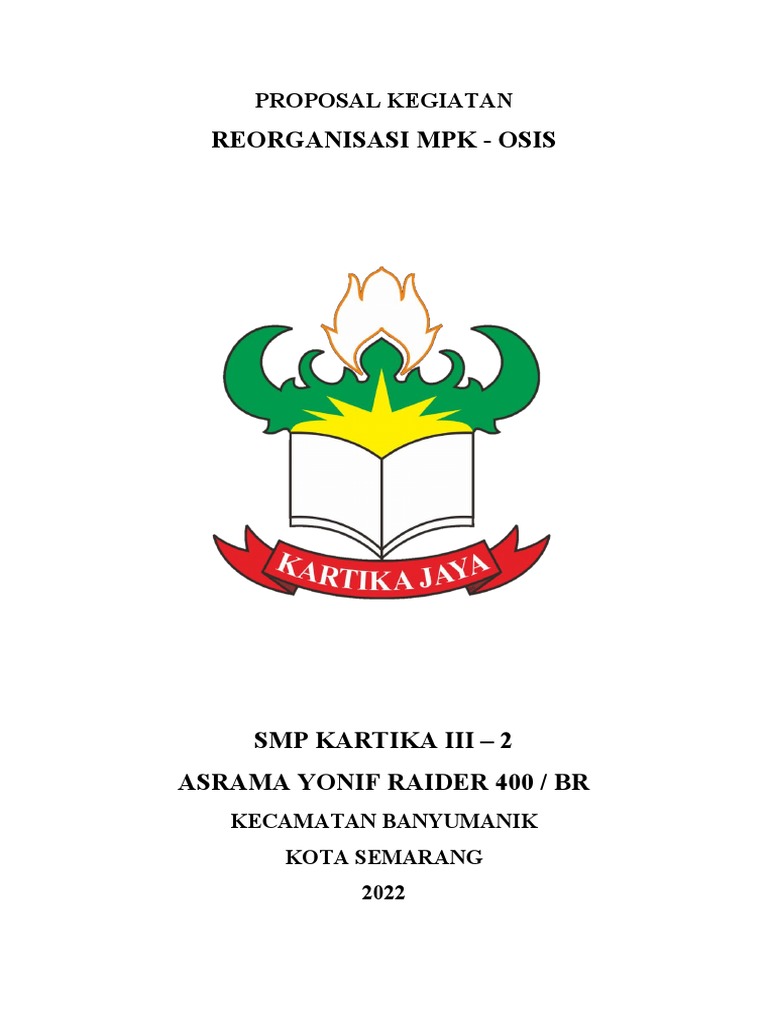Proposal Reorganisasi OSIS SMP Kartika III-2 | PDF