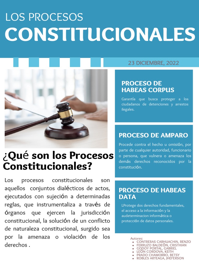 Articulo Los Procesos Constitucionales | PDF | Constitución | Justicia