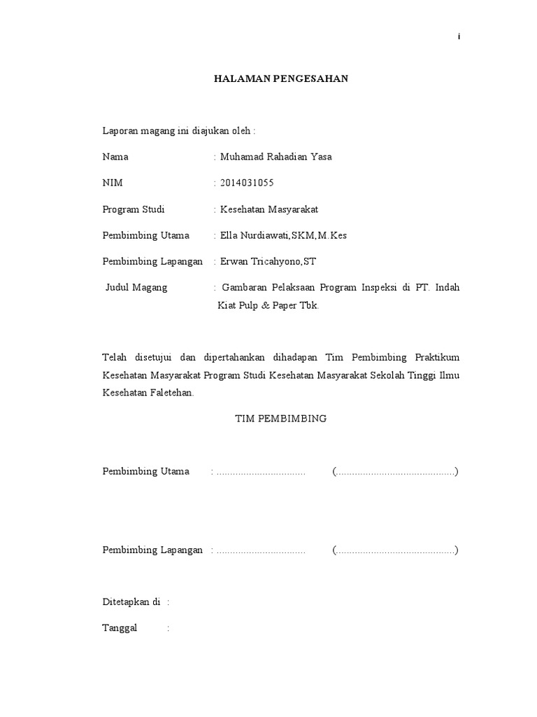 Bismillah Laporan PT - Indah Kiat | PDF