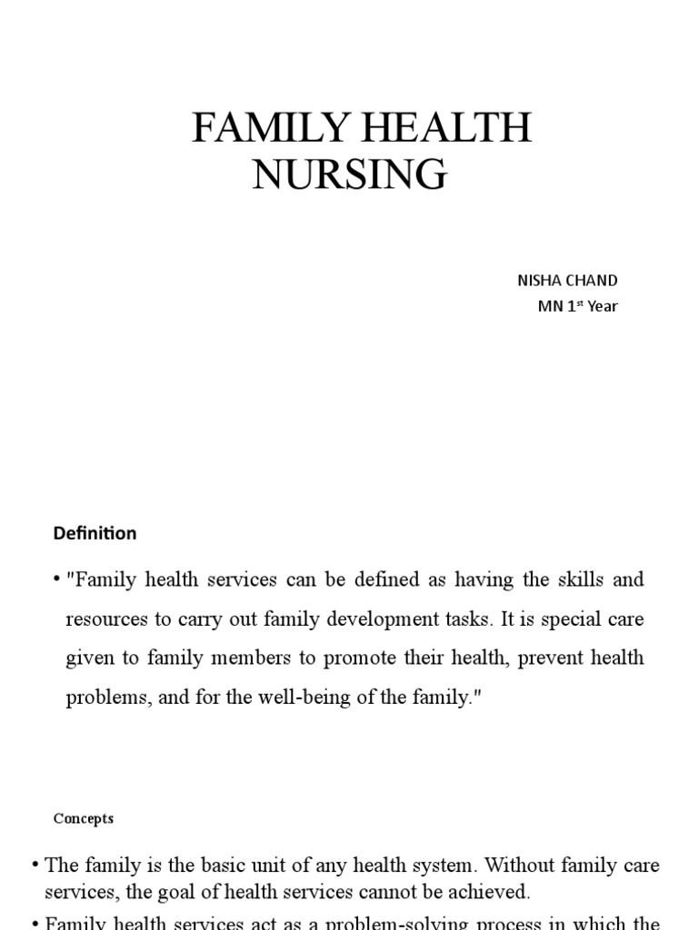 Family Health Nursing | Download Free PDF | Nursing | Family